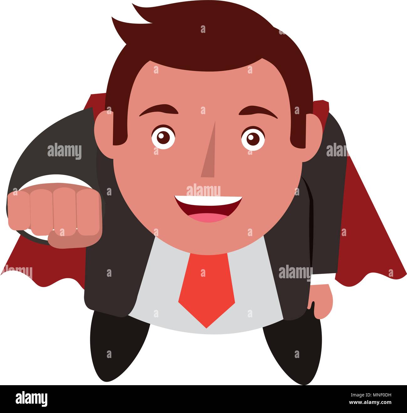aerial view of elegant businessman super hero avatar character Stock ...