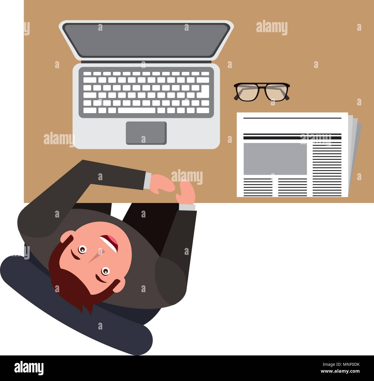 Aerial workplace Stock Vector Images - Alamy