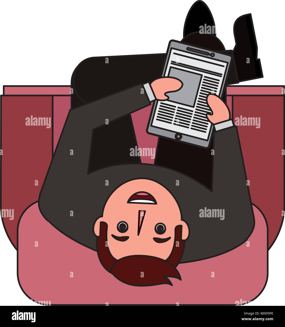 Man sitting aerial Stock Vector Images - Alamy