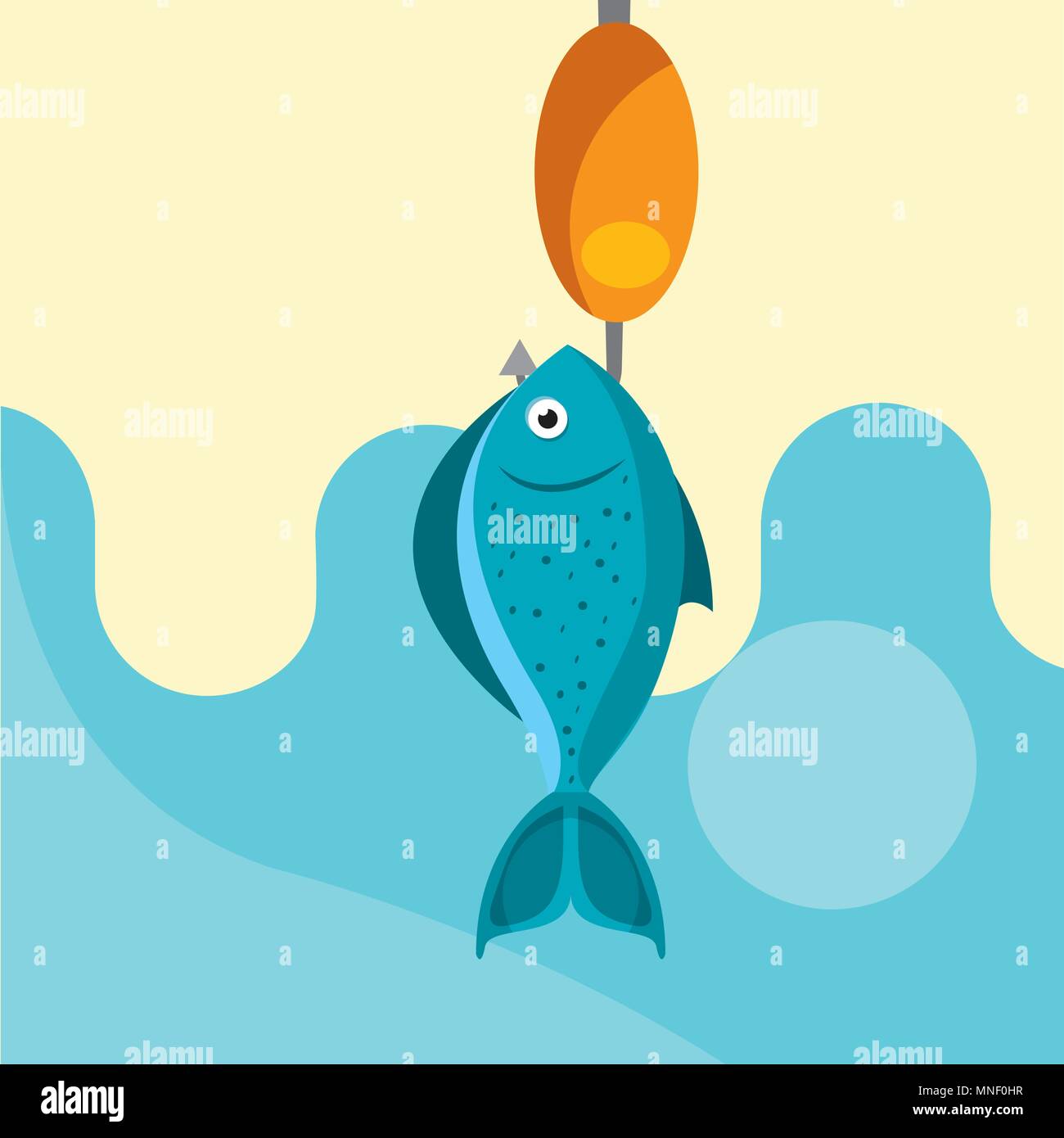 fish fishing cartoon Stock Vector Image & Art - Alamy