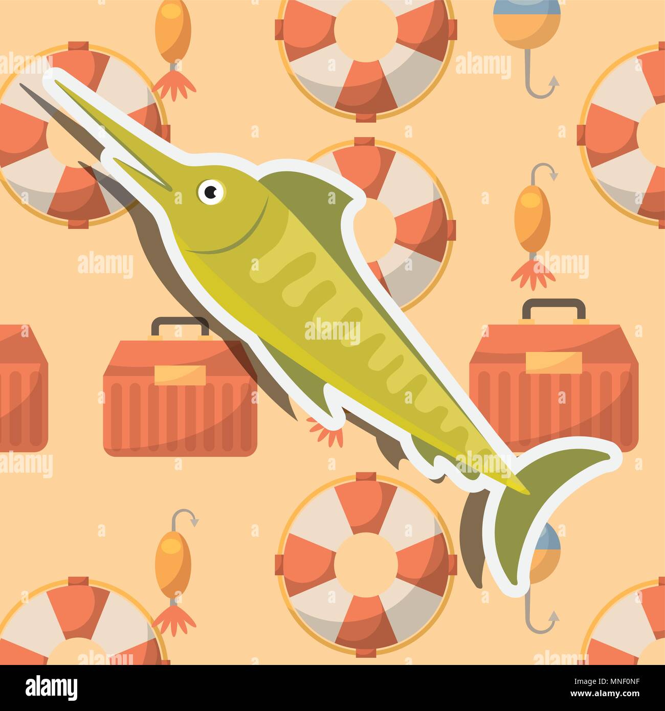 fish fishing cartoon Stock Vector Image & Art - Alamy