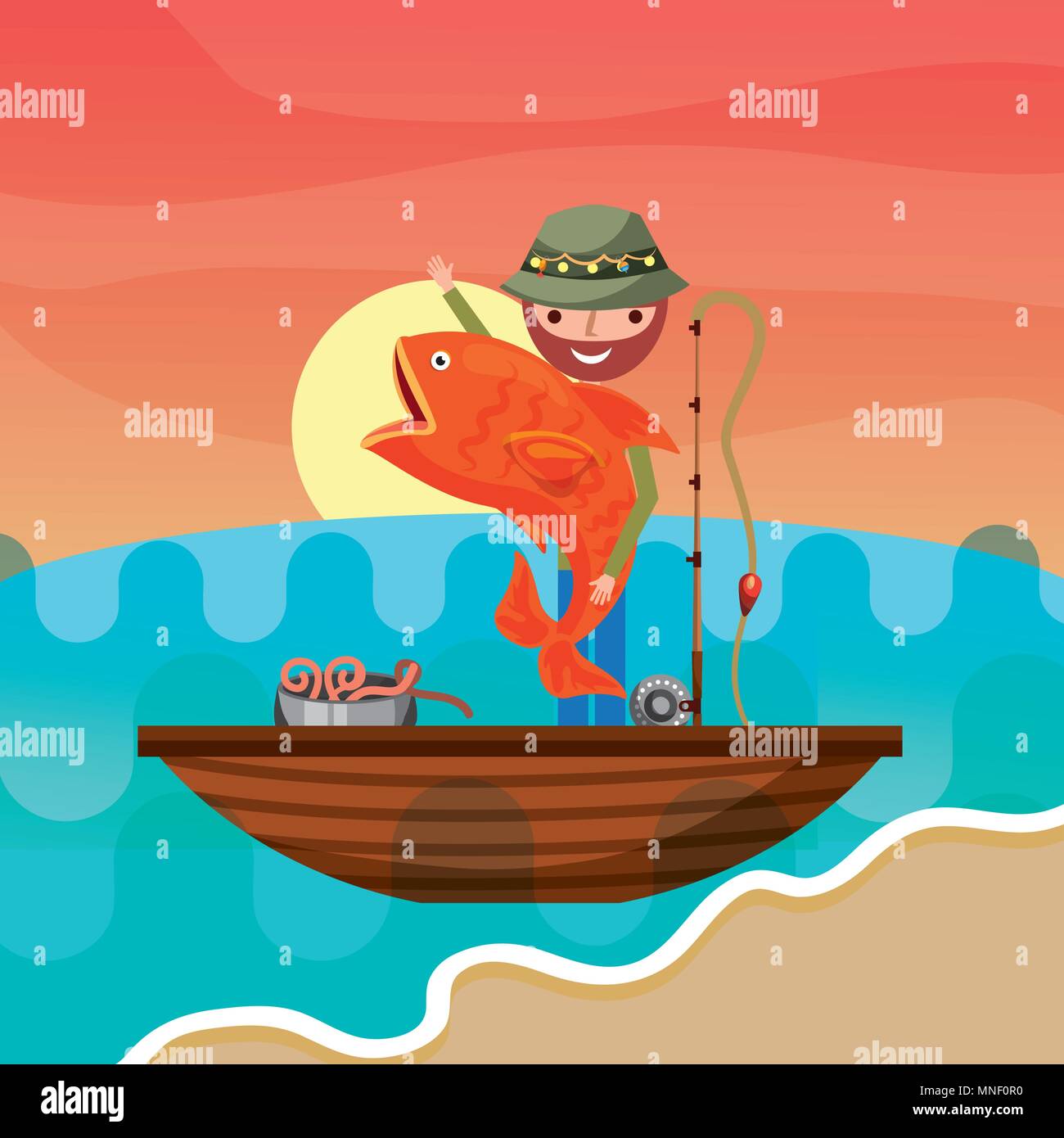 Bobber at big Stock Vector Images - Alamy