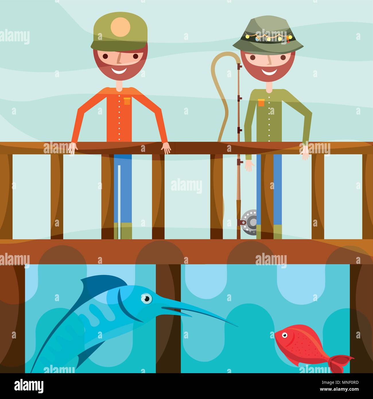 Fishing boat dock sea Stock Vector Images - Alamy