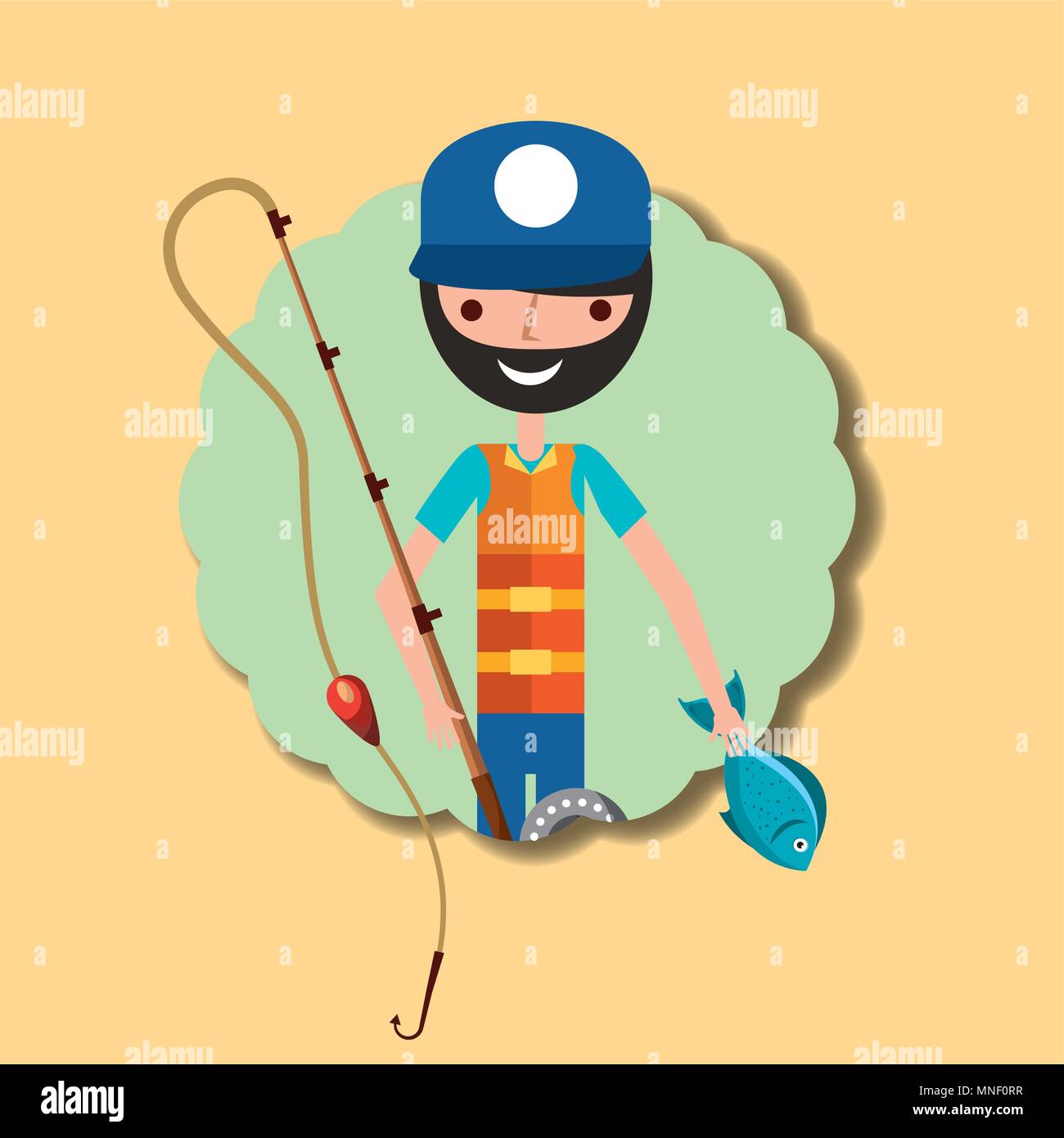 fishing people cartoon Stock Vector Image & Art - Alamy
