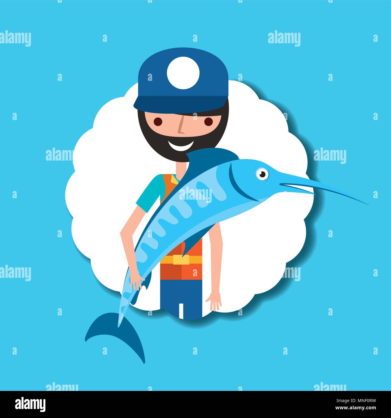 fishing people cartoon Stock Vector Image & Art - Alamy