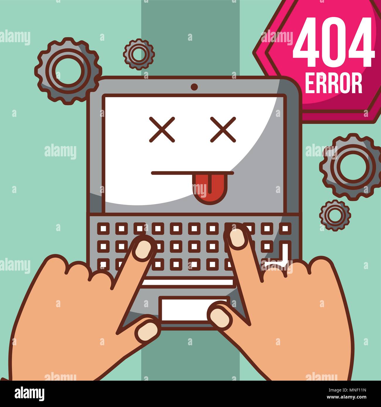 Hands typing text Stock Vector Images - Alamy