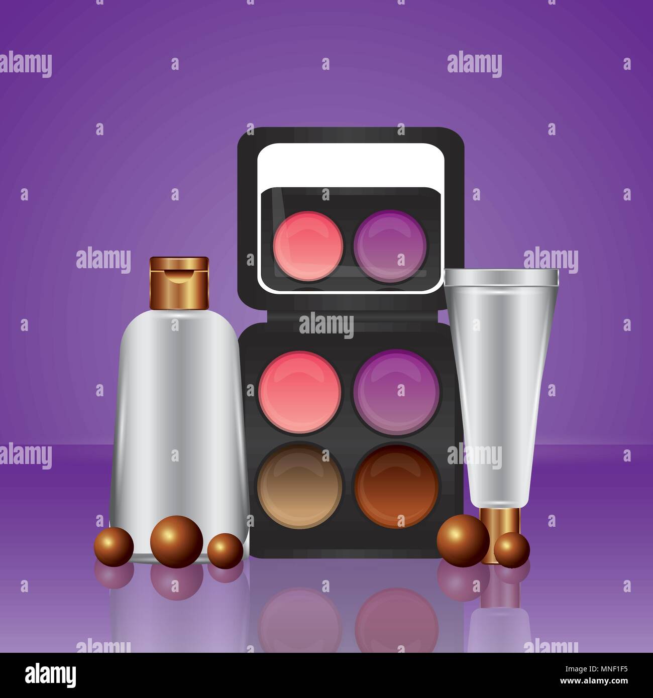 Cream makeup top view Stock Vector Images - Alamy