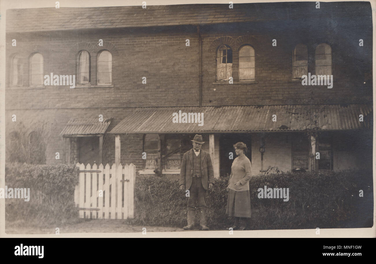 Vintage Photograph of Sarah and Birt Stood Outside Their All Cannings ...