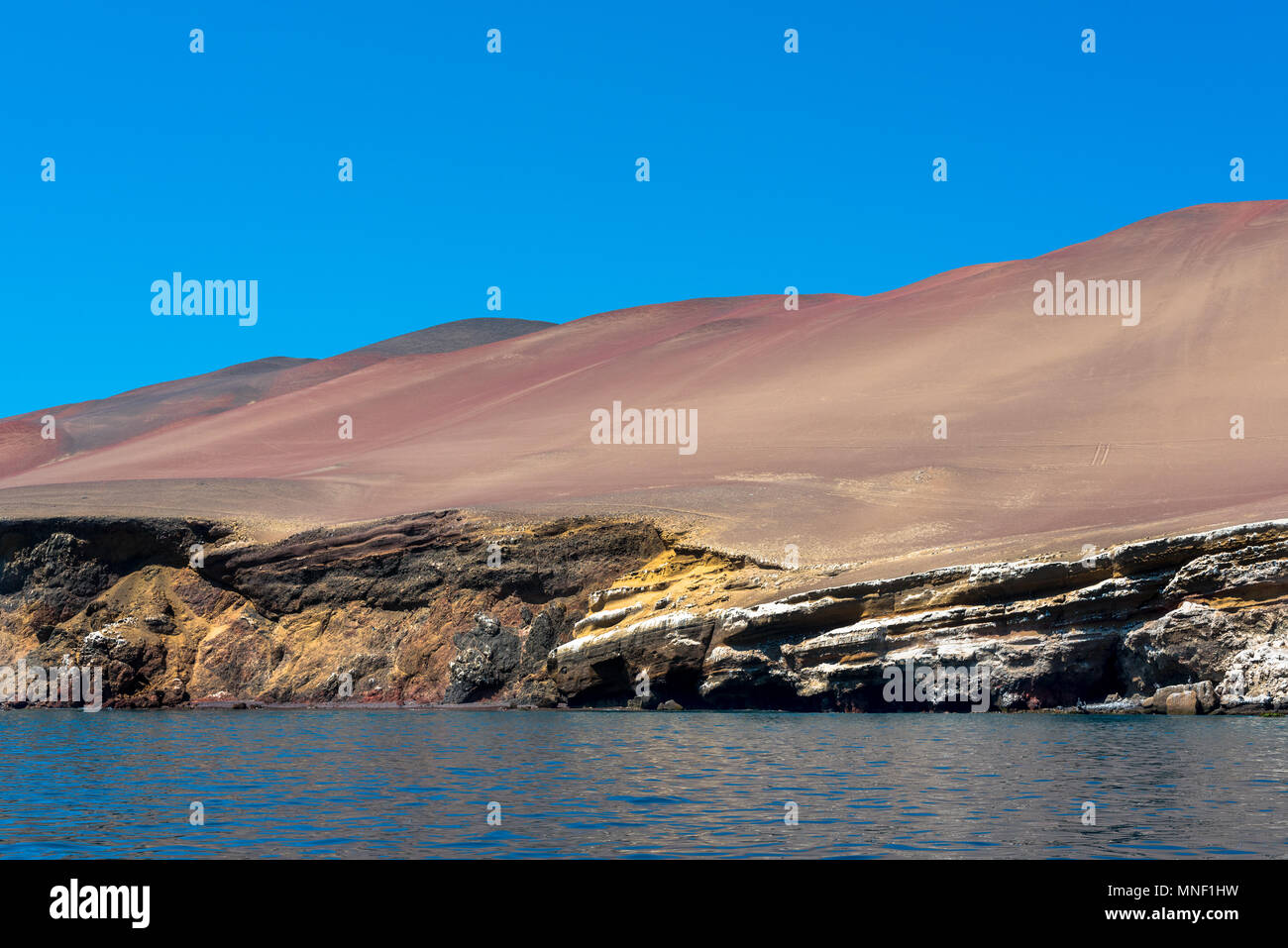 The desert in the National park slopes down to meet the sea Stock Photo ...