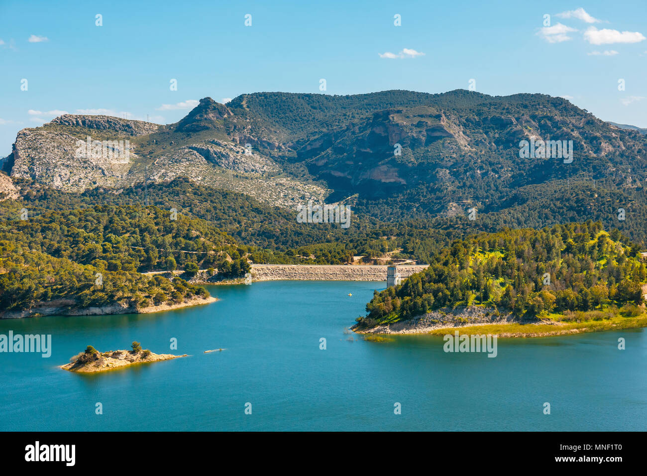 Beautiful mountain landscape near El Chorro Gorge, Andalusia, Spain ...