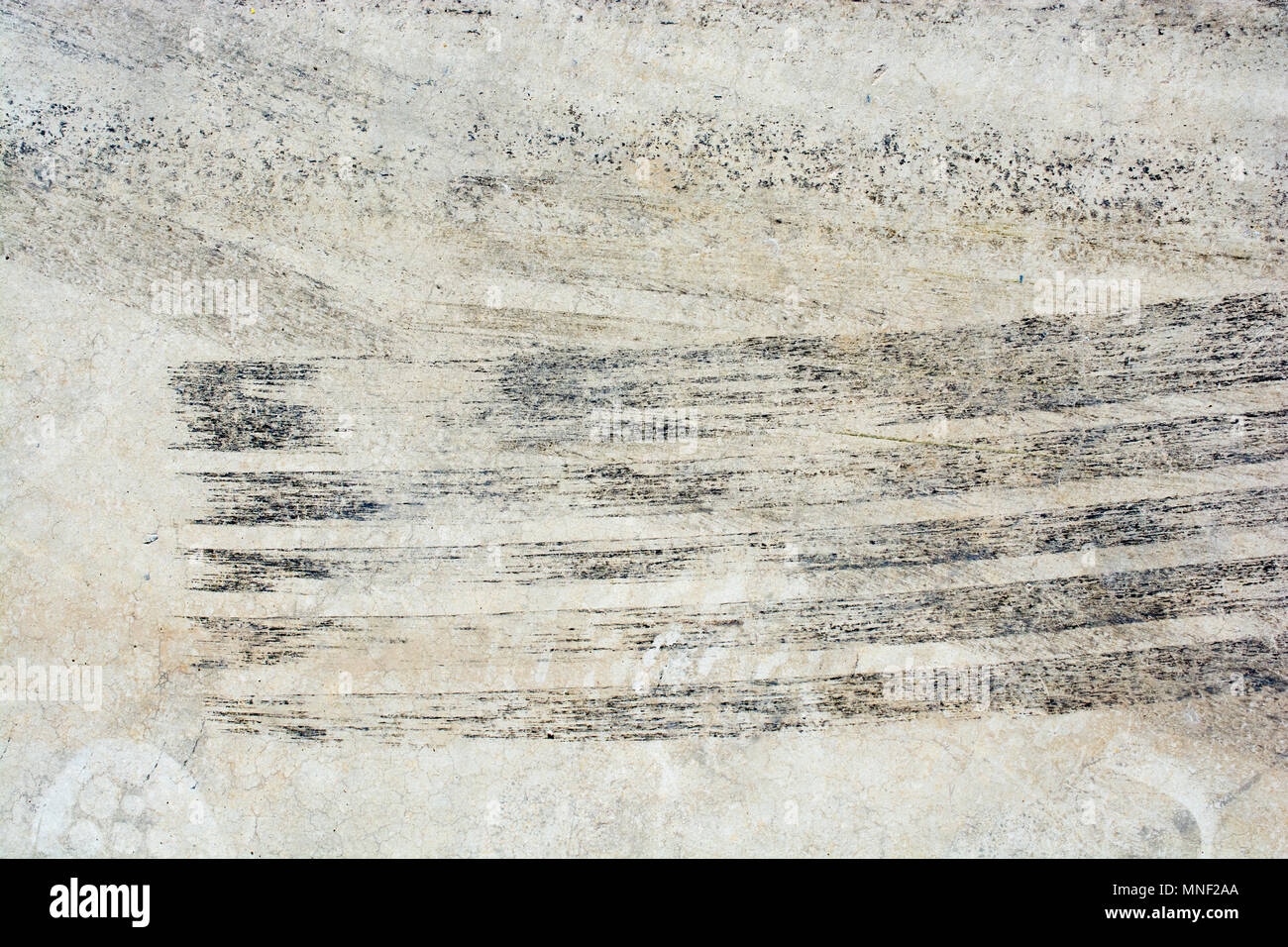 Tire tracks tire marks on Concrete as abstract grunge texture Stock ...