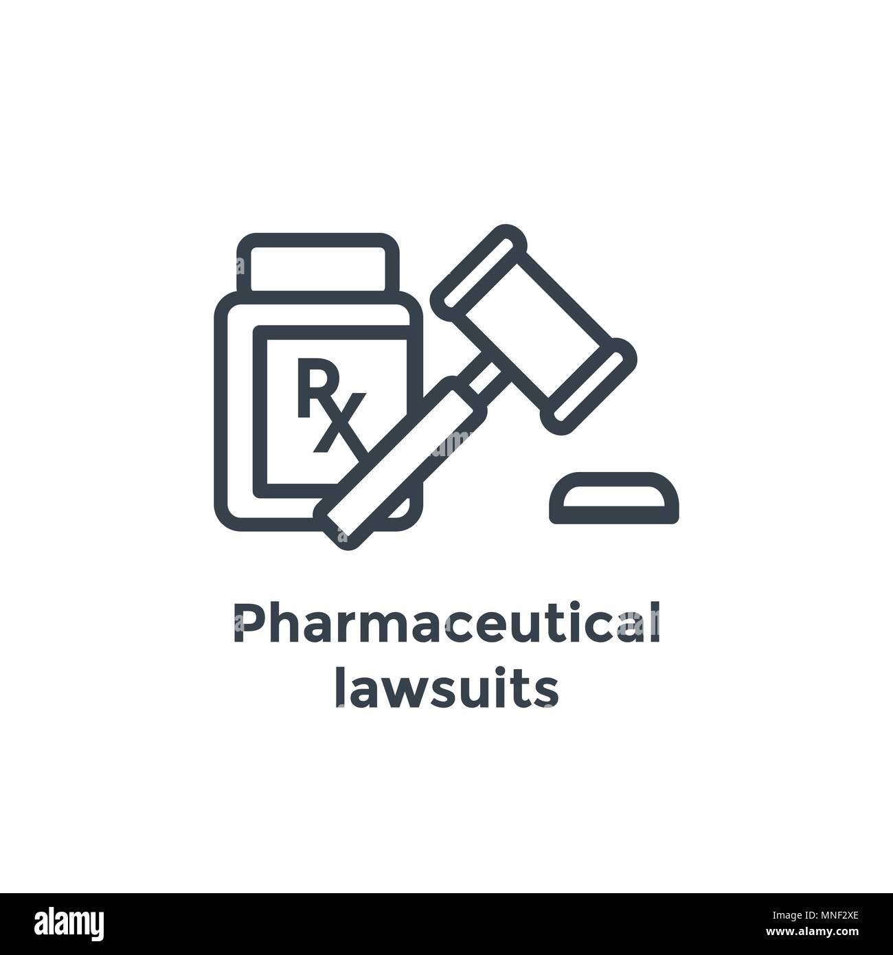 Medical Lawsuit icon with legal imagery showing medical malpractice ...