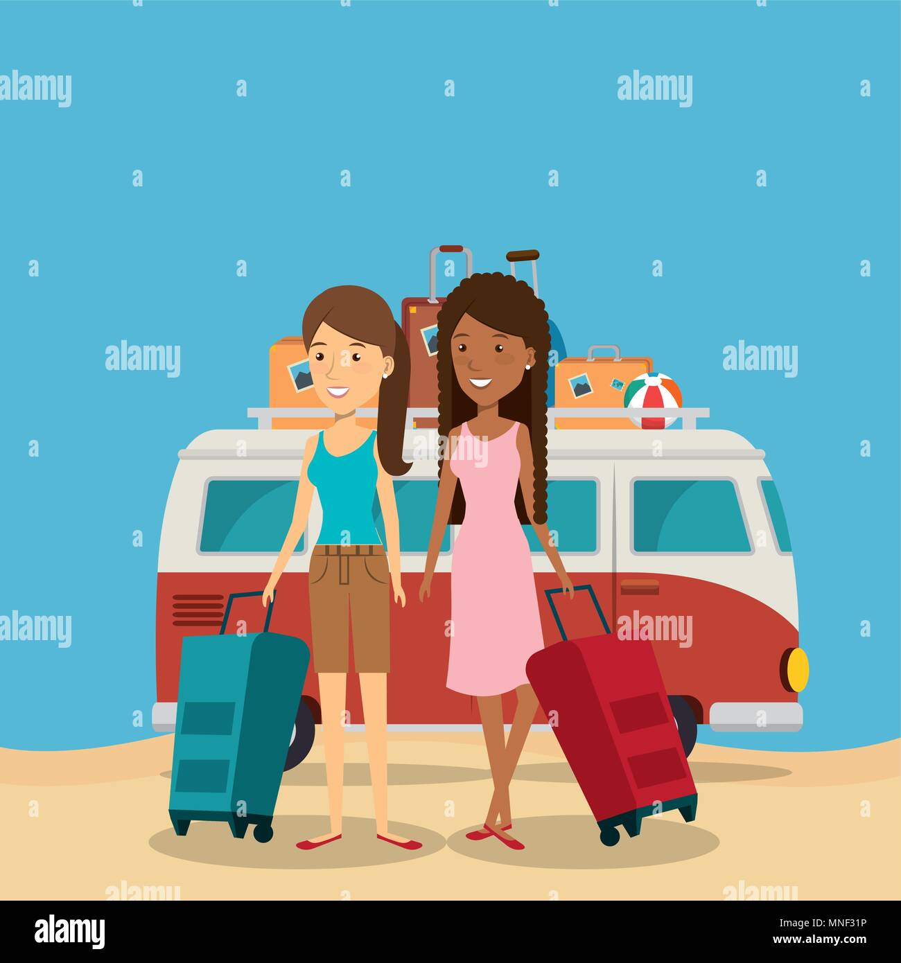 Young Couple In Car Stock Vector Images Alamy