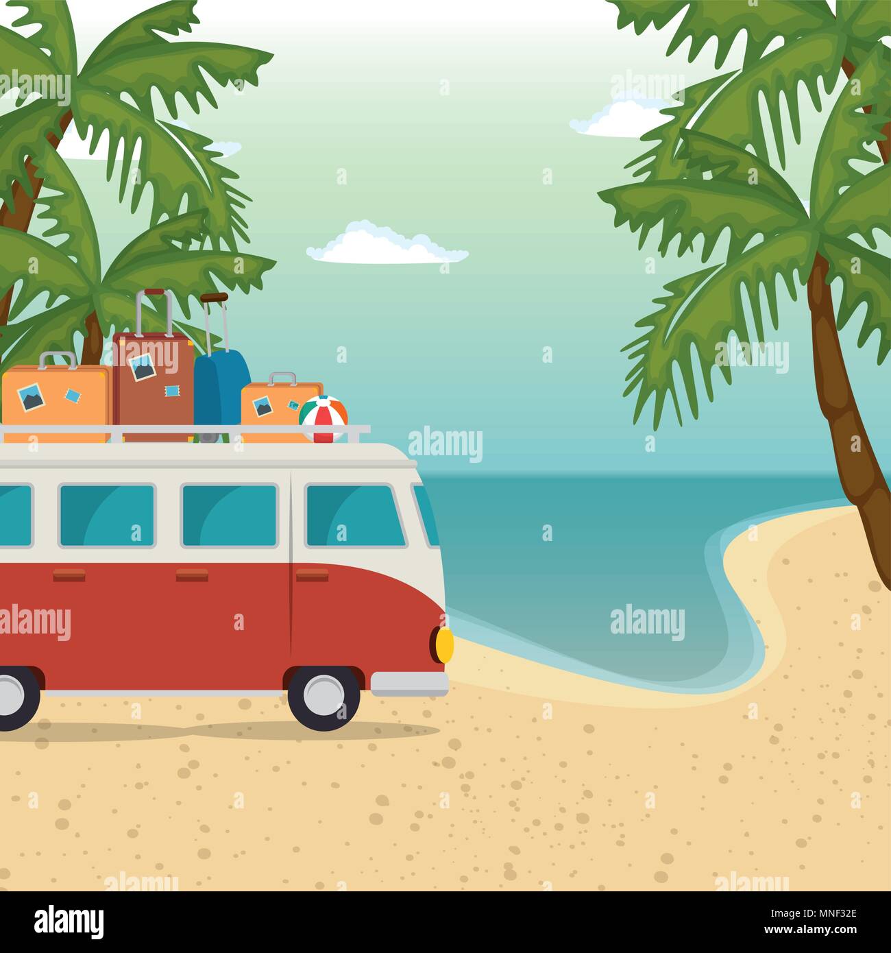 Idyllic holiday scenery Stock Vector Images - Alamy