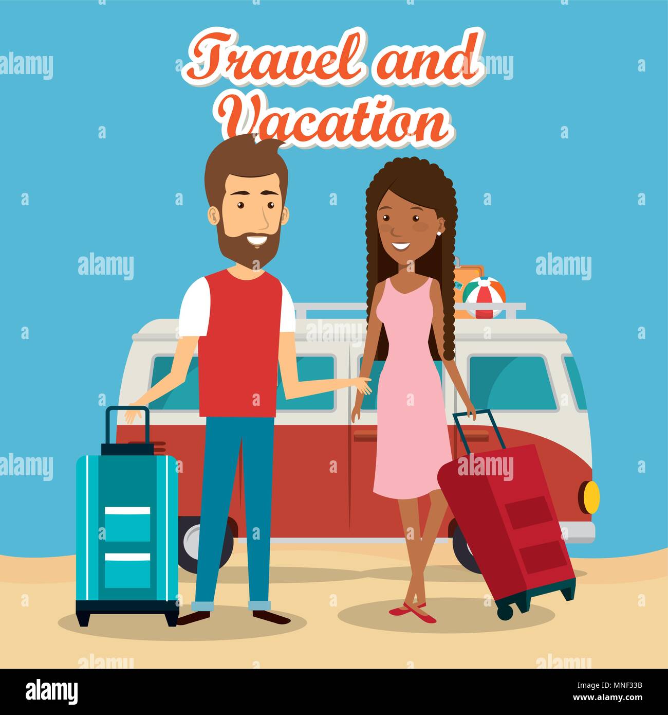 Couple In The Beach Characters Stock Vector Image And Art Alamy