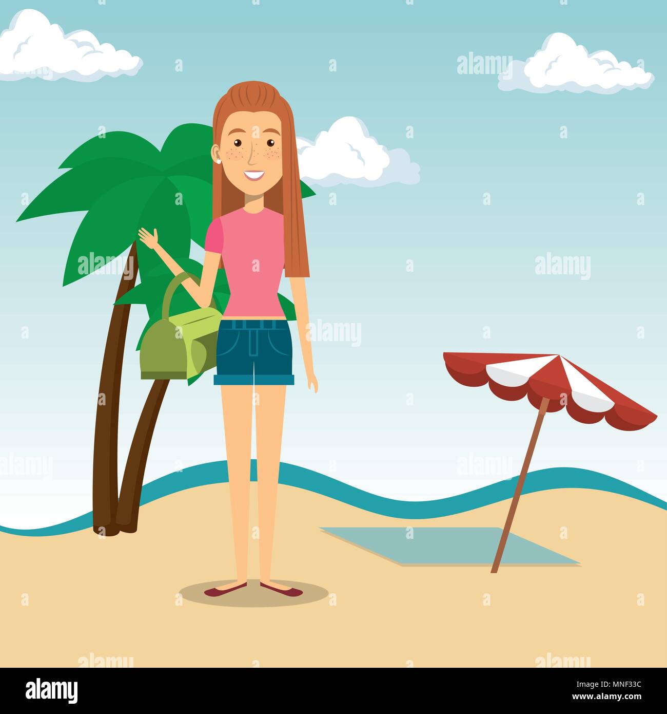 Beautiful caribbean lady Stock Vector Images - Alamy
