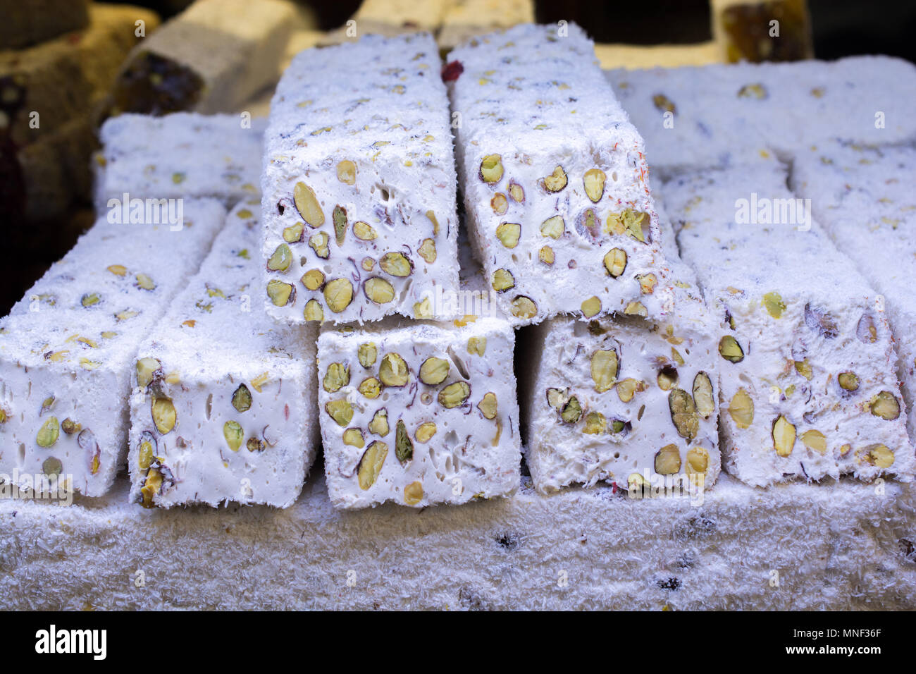 Load of traditional turkish delight lokum candy Stock Photo - Alamy