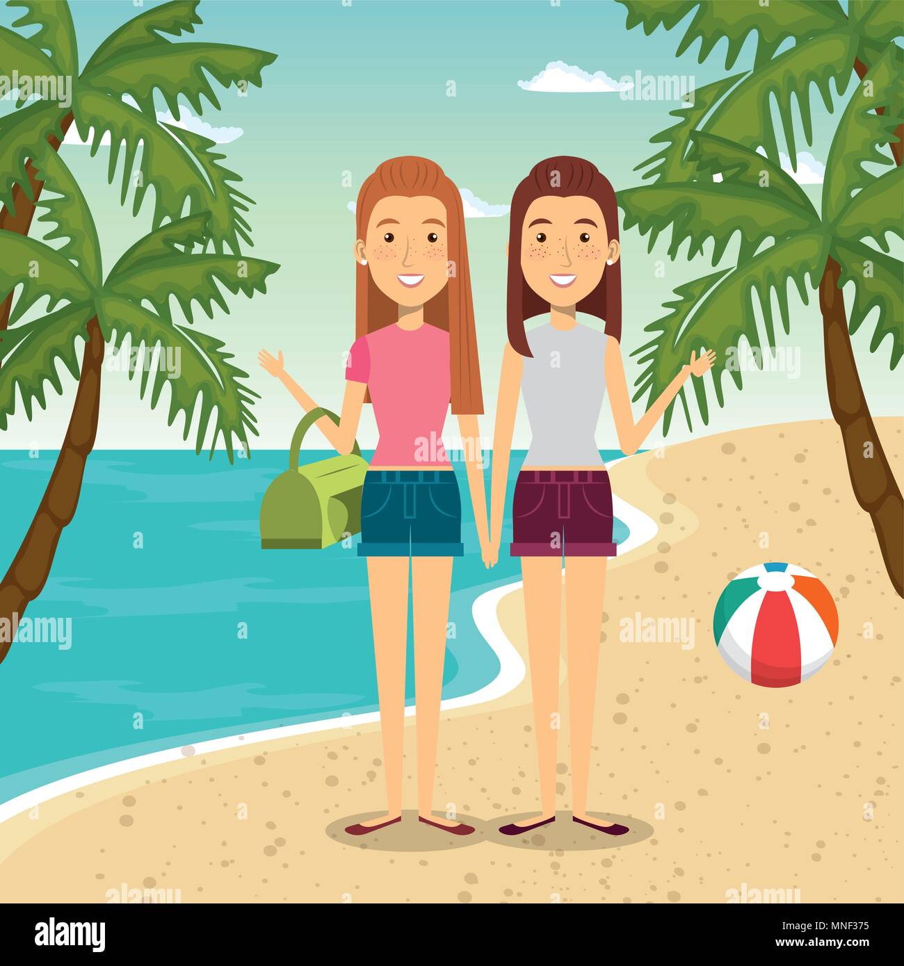 Women In The Beach Characters Stock Vector Image And Art Alamy
