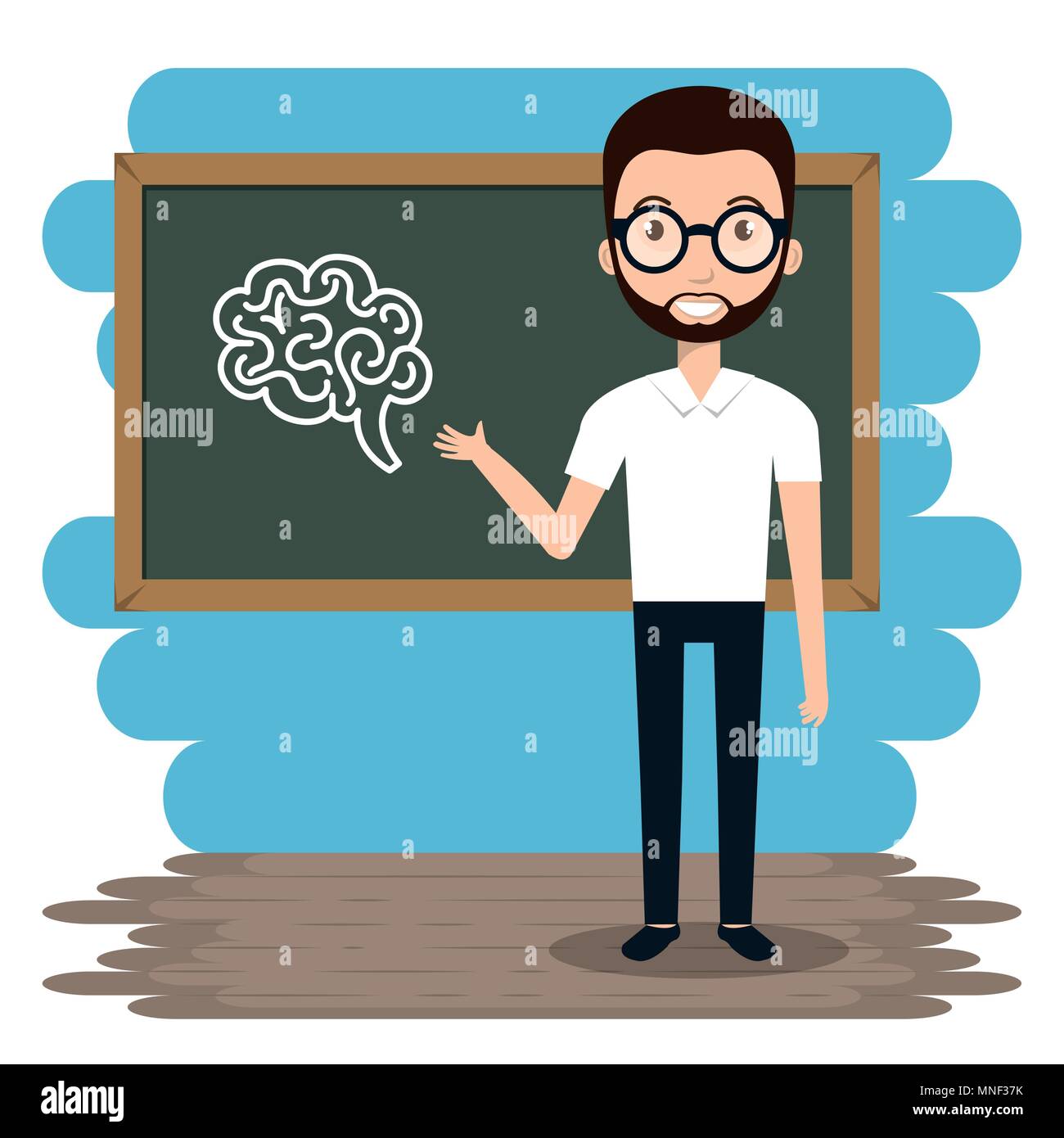 Teacher man in glasses Stock Vector Images - Alamy