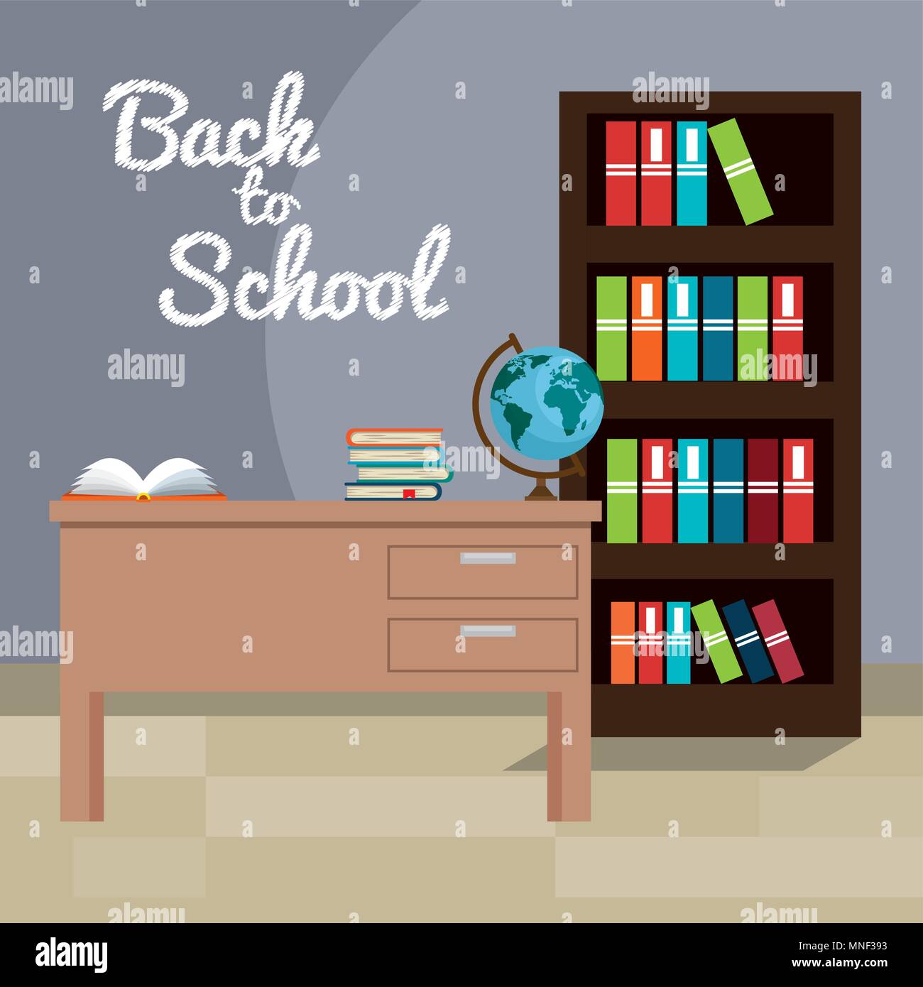 back to school classroom scene Stock Vector Image & Art - Alamy
