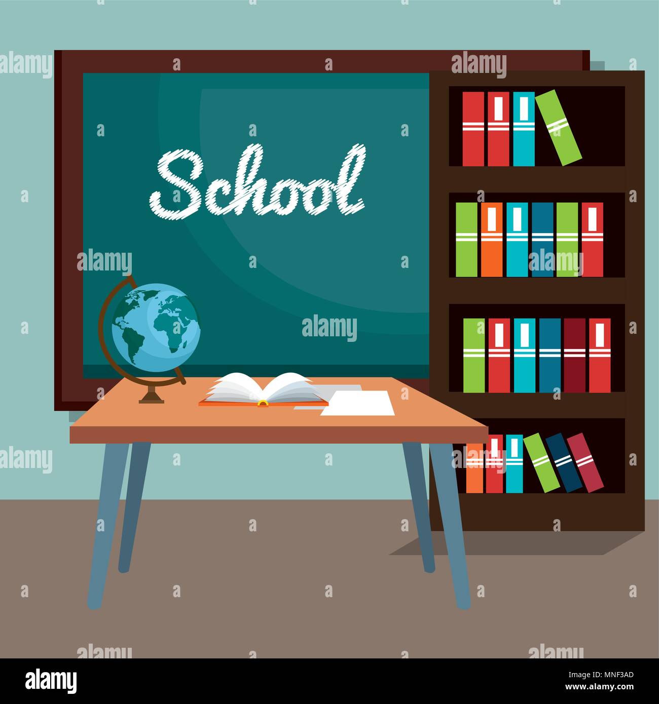 back to school classroom scene Stock Vector Image & Art - Alamy