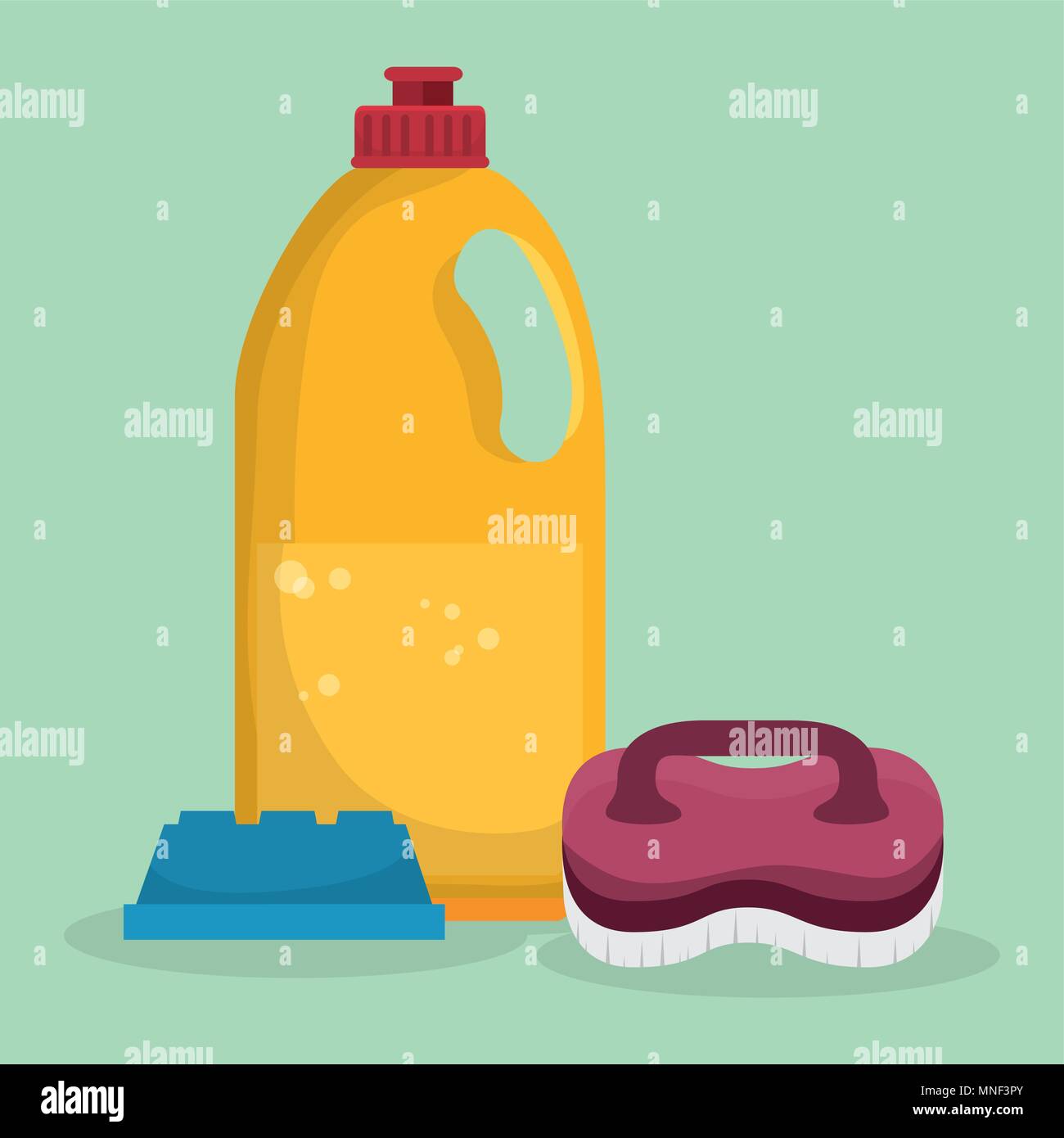 Plastic bottles brush Stock Vector Images - Alamy