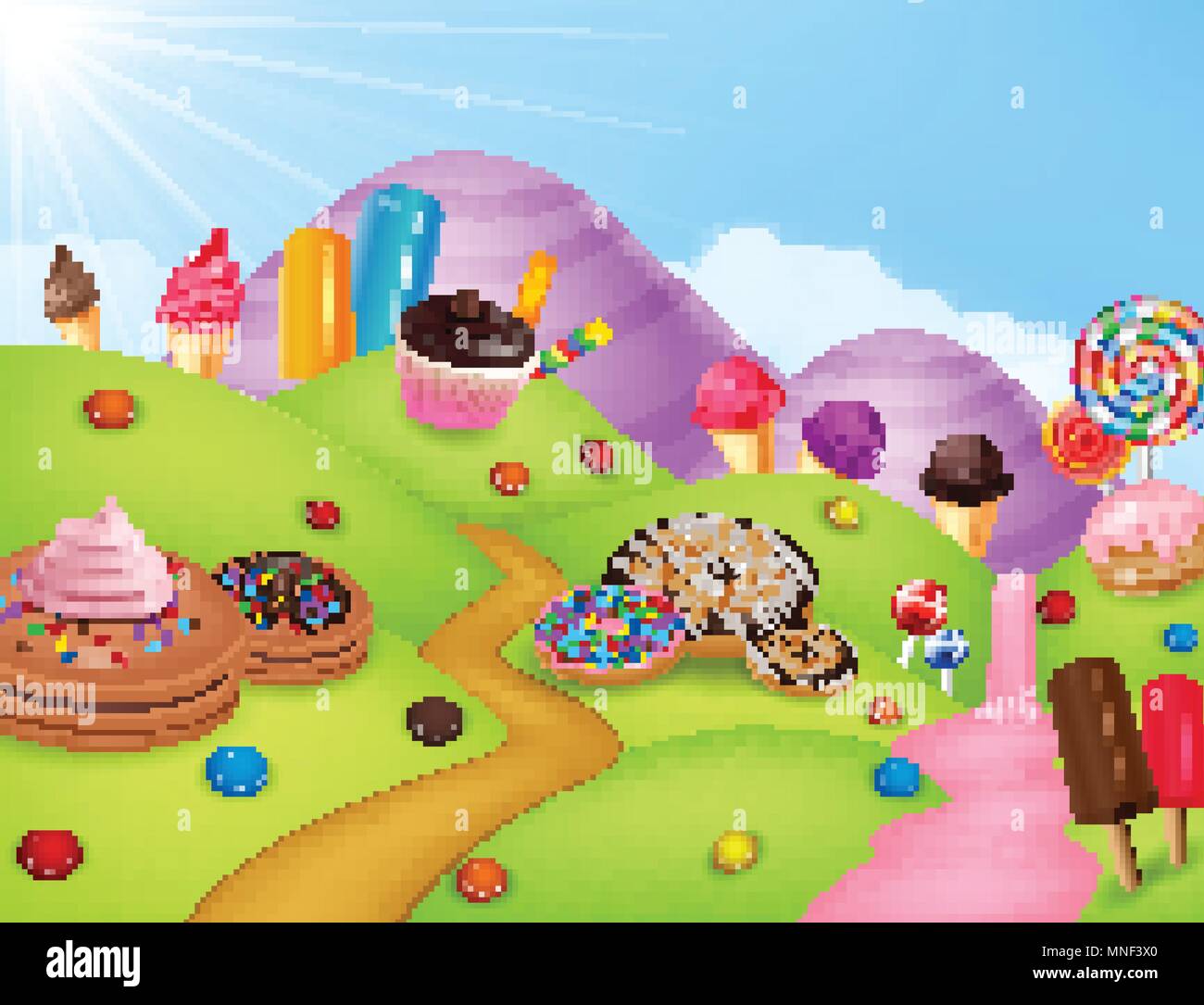 PrintCartoon fantasy sweet land Stock Vector Image & Art - Alamy