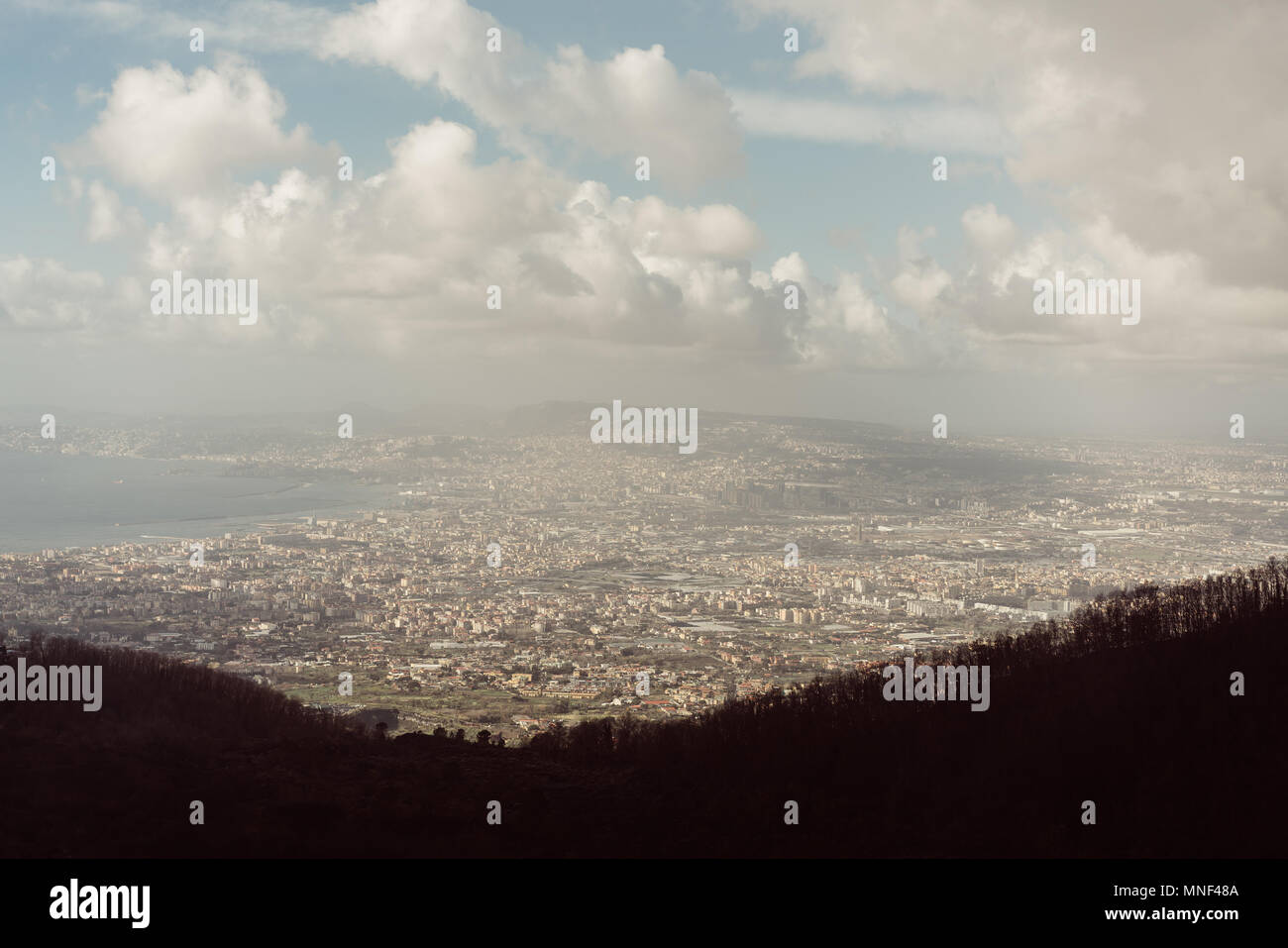 Aerial view from mountains side Stock Photo - Alamy