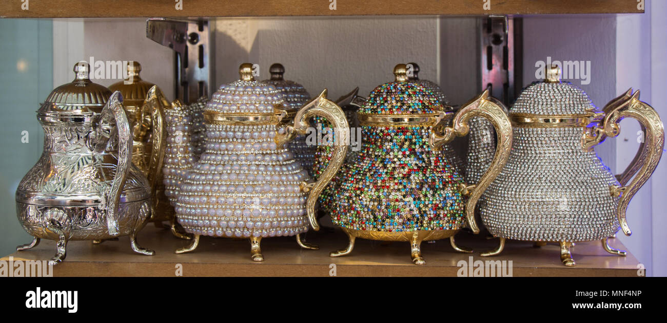 Turkish tea pot made in a traditional style Stock Photo - Alamy