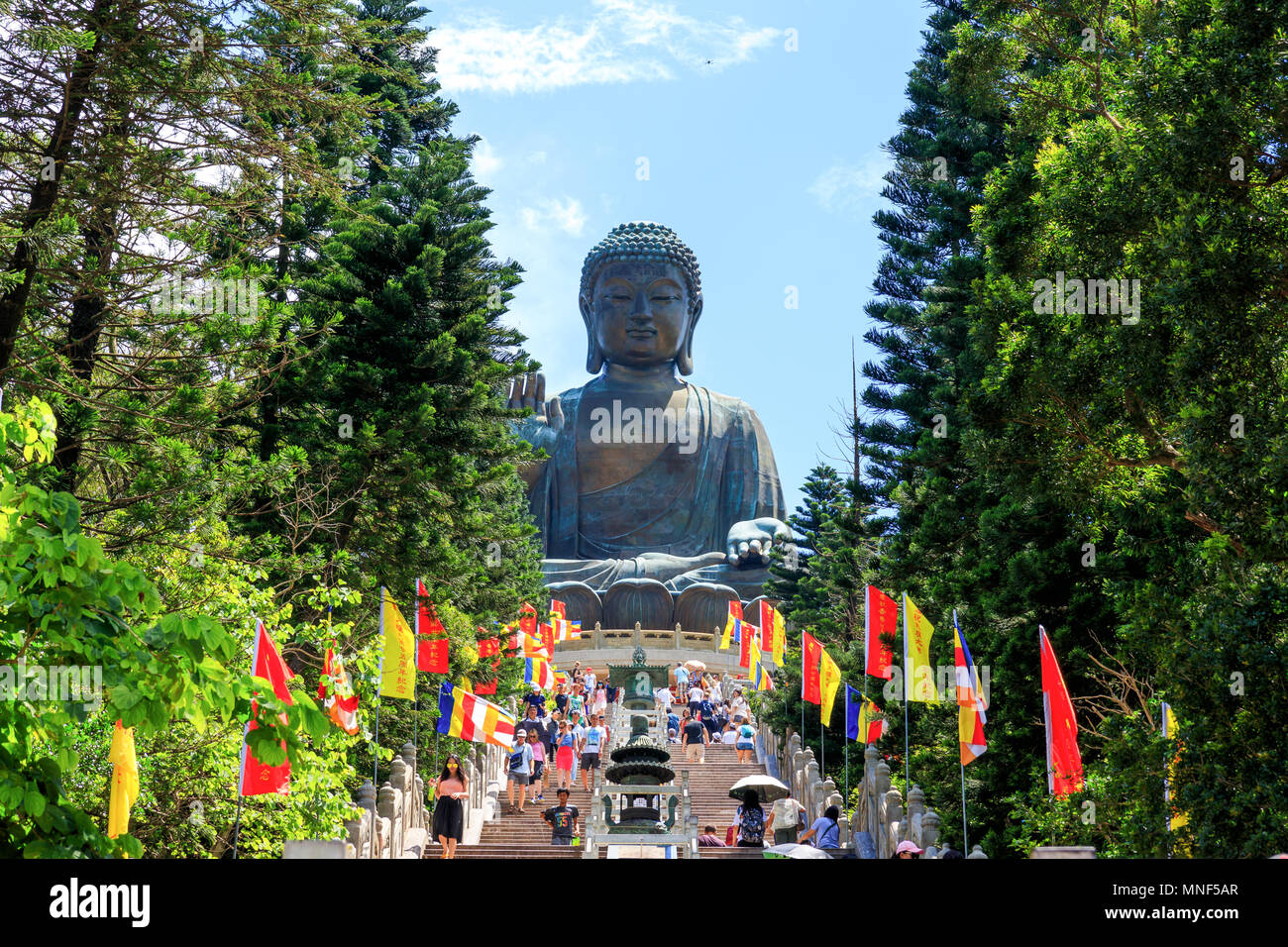 Hong Kong, 11 July 2017 - People Walking Up Stairs To See the Big ...
