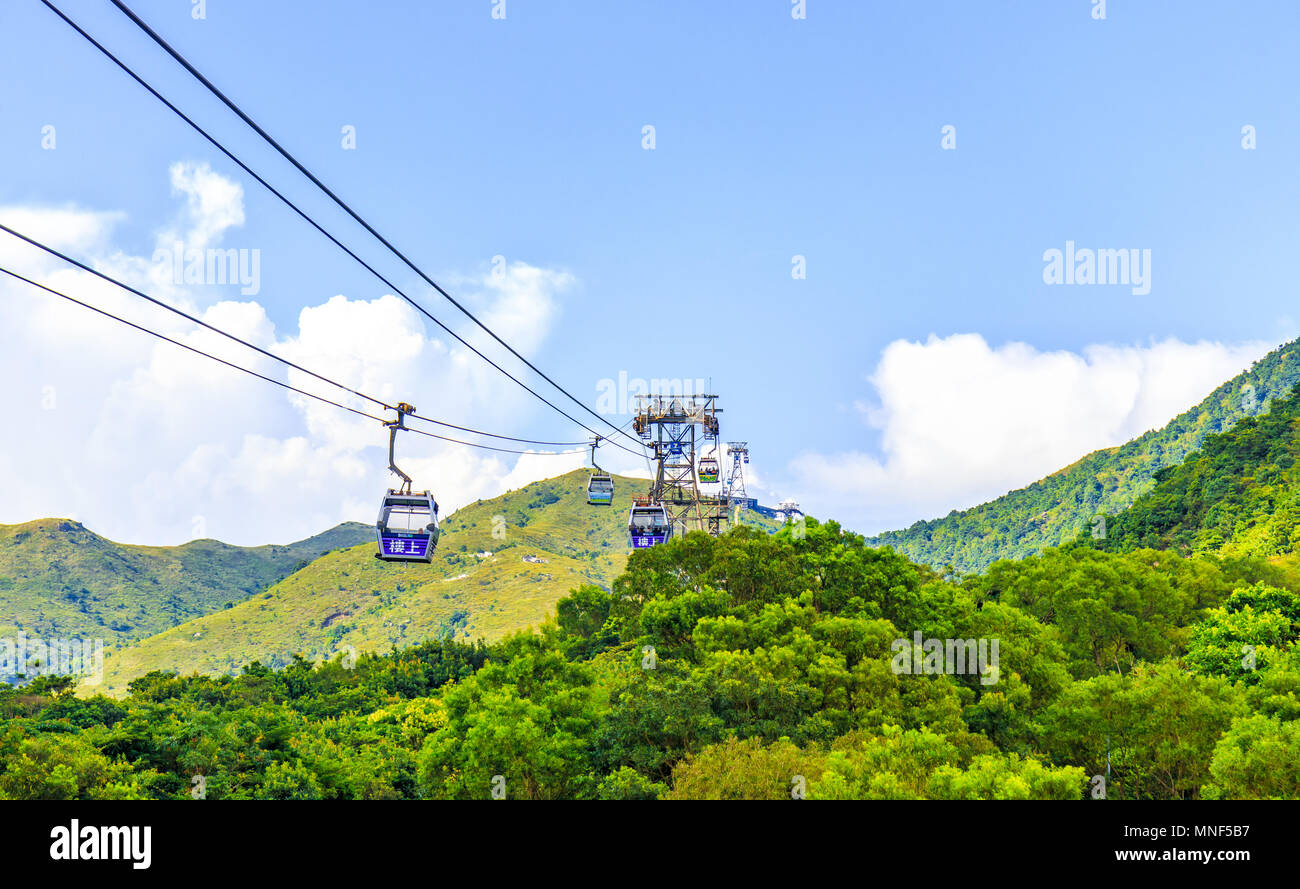 Hong Kong, 12 July 2017 - The Ngong Ping 360 Cable Car Stock Photo - Alamy