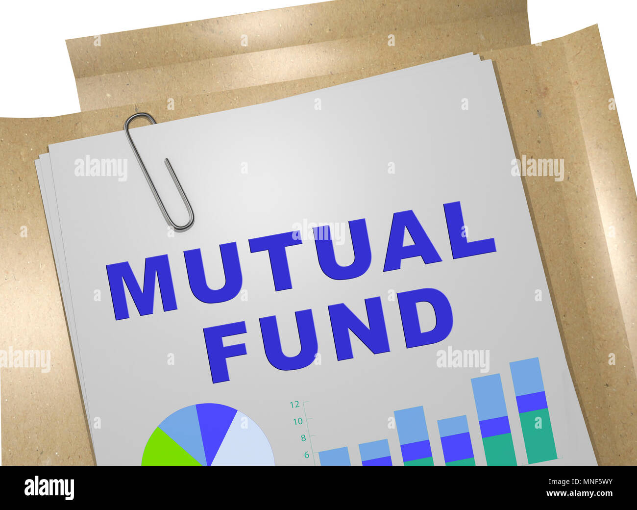 3D illustration of MUTUAL FUND title on business document Stock Photo ...