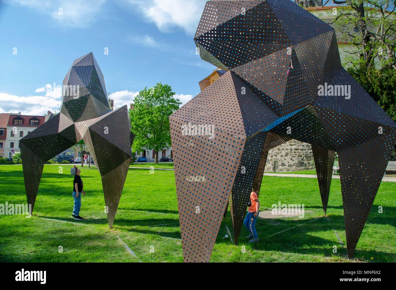 Modern Metal sculpture in Gorlitz, Germany Stock Photo - Alamy