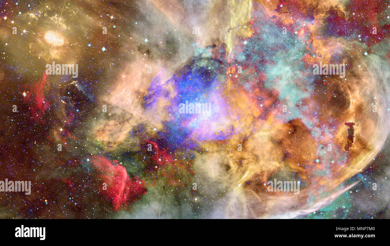 Nebula and stars in outer space. Elements of this image furnished by ...