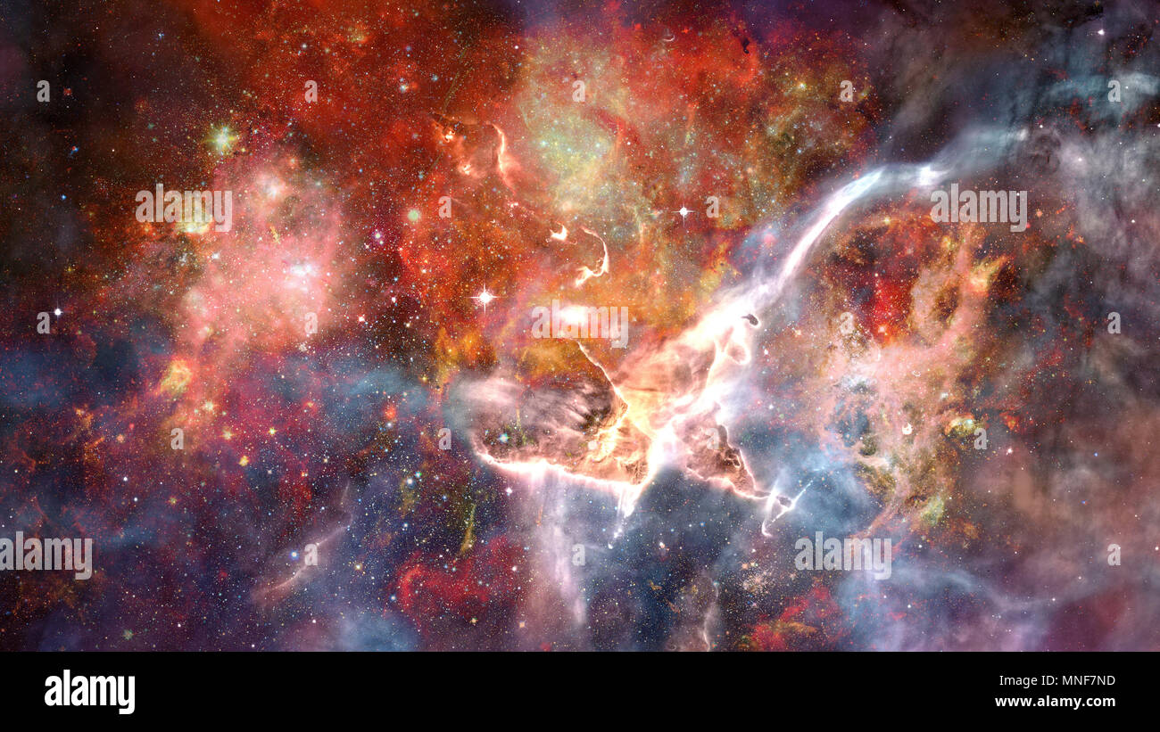 Starry deep outer space - nebula and galaxy Stock Photo - Alamy