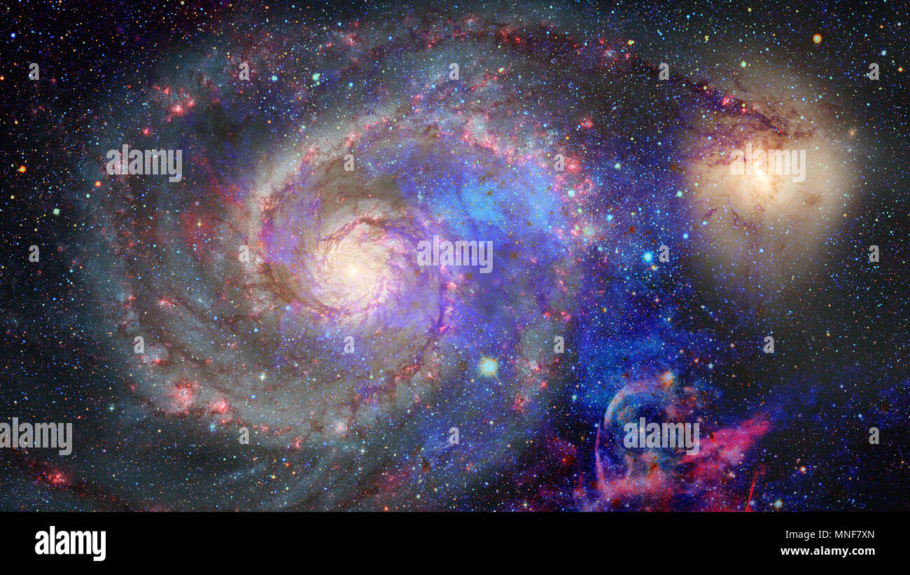 Galaxy and nebula. Elements of this Image Furnished by NASA Stock Photo ...