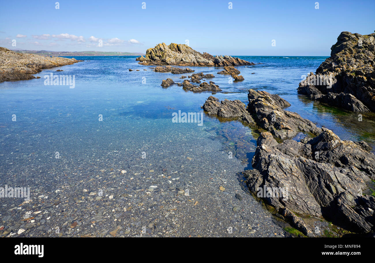 The very clear water of the Isle of Man at Fort Island Stock Photo - Alamy