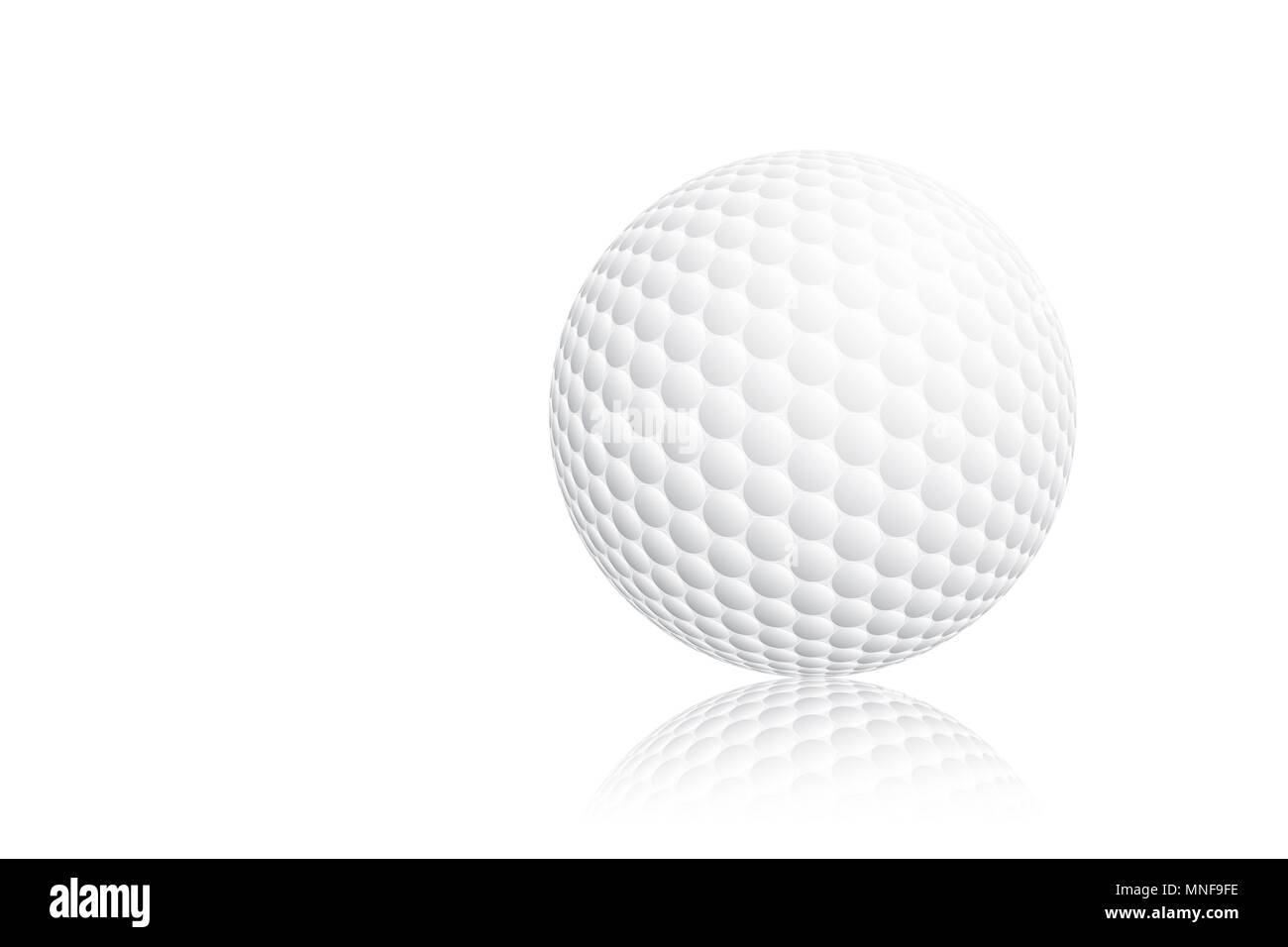 Isolated golf ball on white background. Illustration graphic design ...
