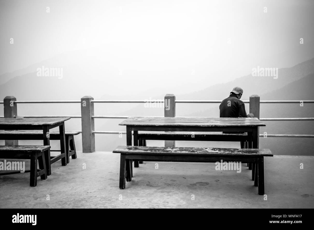 Table mountain top view Black and White Stock Photos & Images - Alamy
