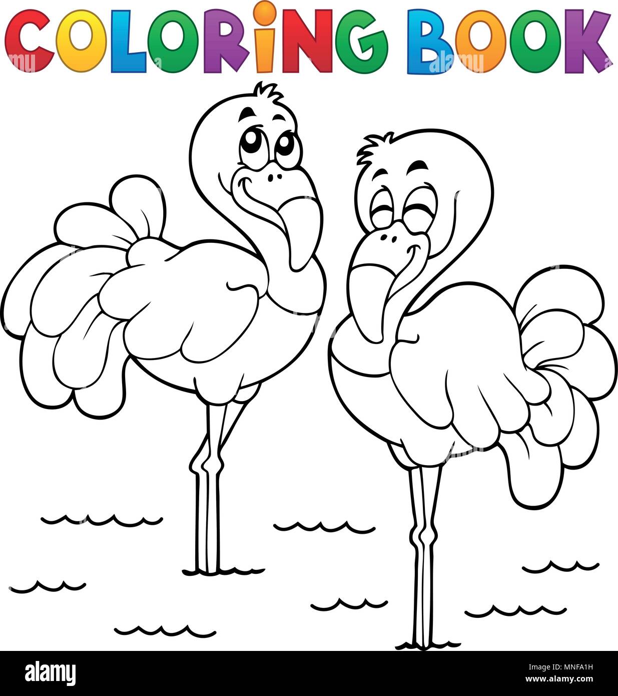Painted flamingos Stock Vector Images - Alamy