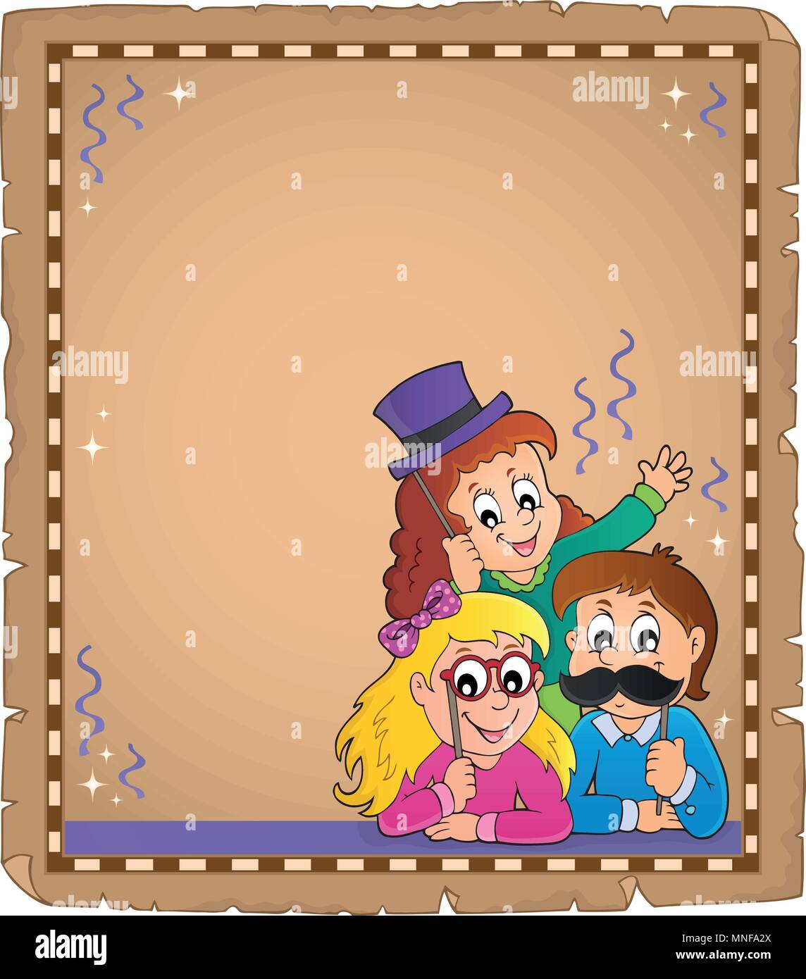 Parchment with party photo boot topic - eps10 vector illustration Stock ...