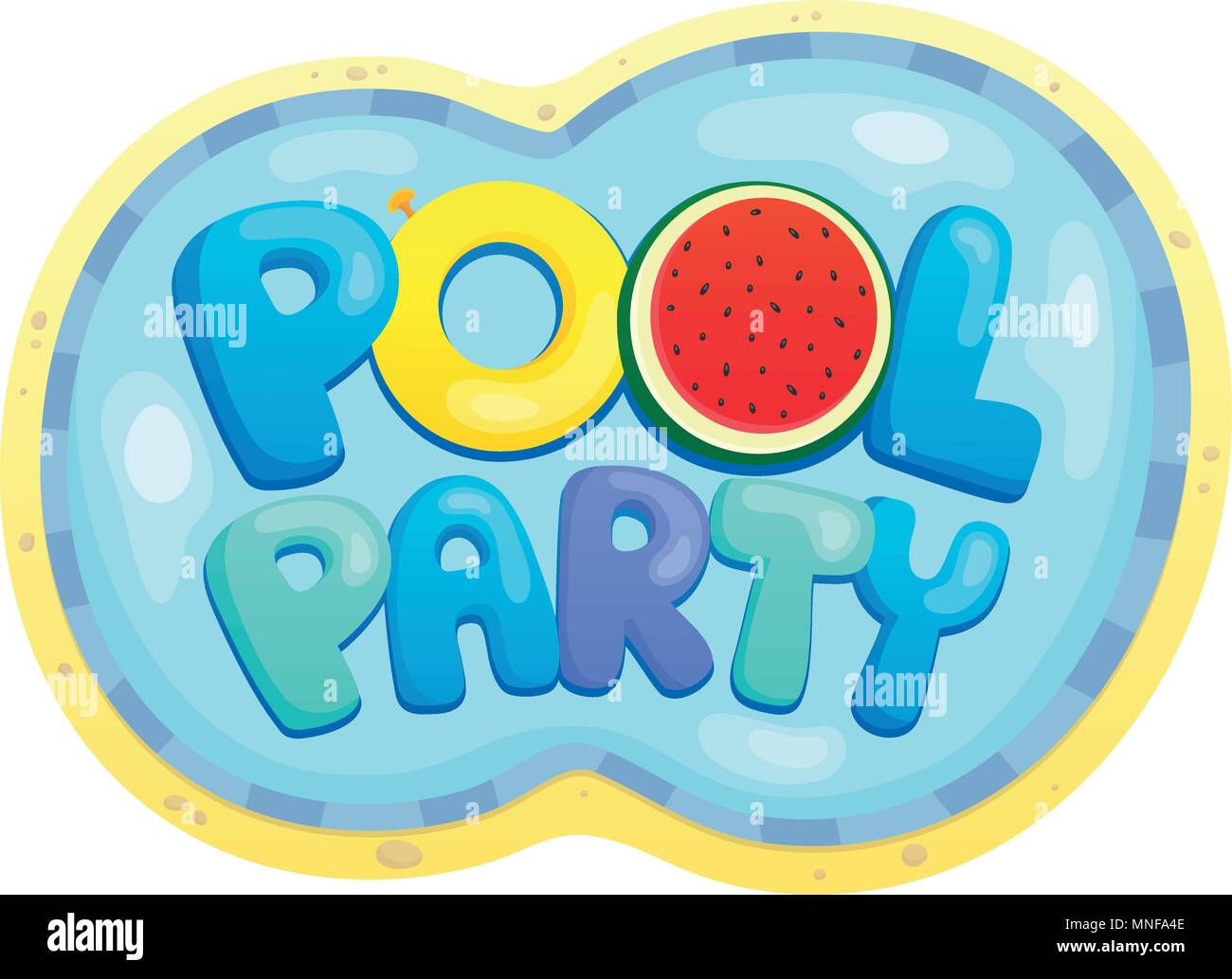 Pool party sign theme 2 - eps10 vector illustration Stock Vector Image ...