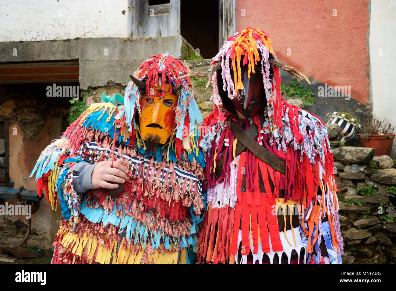 Medieval traditional masks used during the Winter Solstice Festivities ...