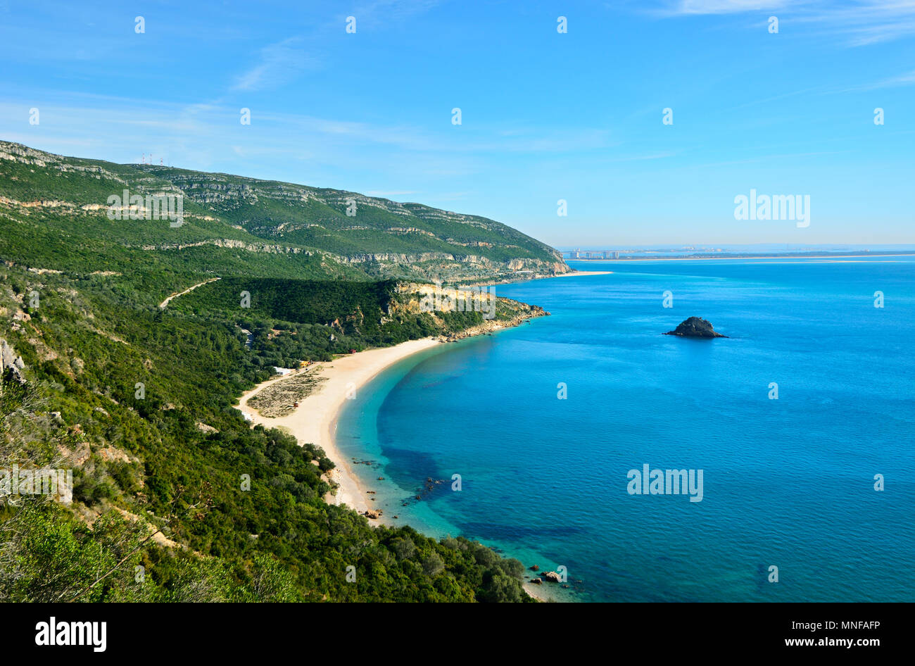 Portinho da Arrabida beach. Setubal, Portugal Stock Photo - Alamy