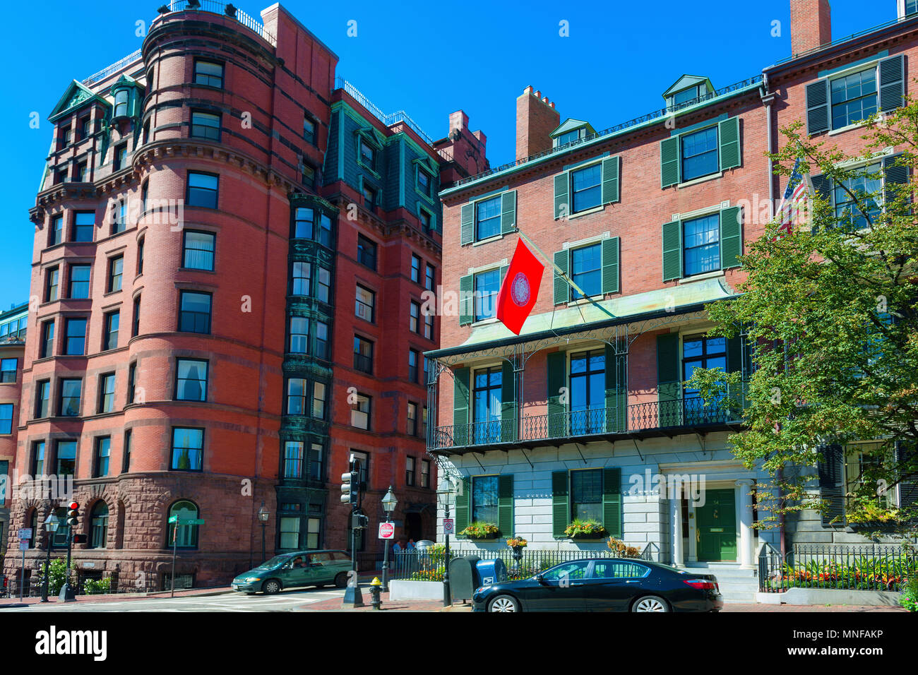 Boston, Massachusetts, USA - September 12, 2016: Historic Federal style ...