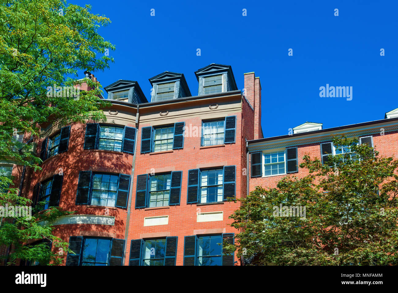 Boston, Massachusetts, USA - September 12, 2016: Looking up at a ...