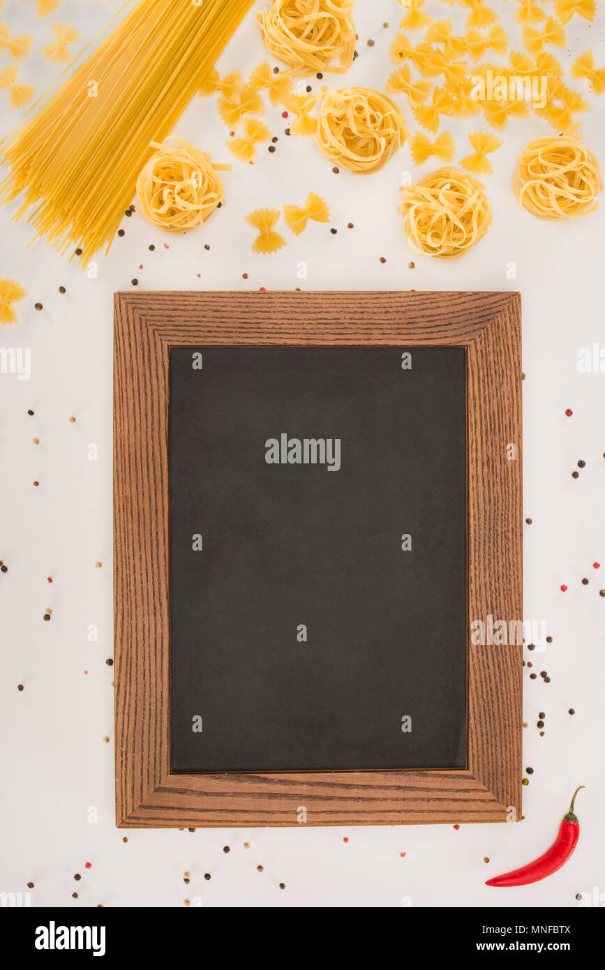 pasta and blank frame Stock Photo - Alamy