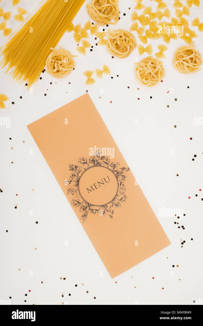 Pasta restaurant food menu hi-res stock photography and images - Alamy