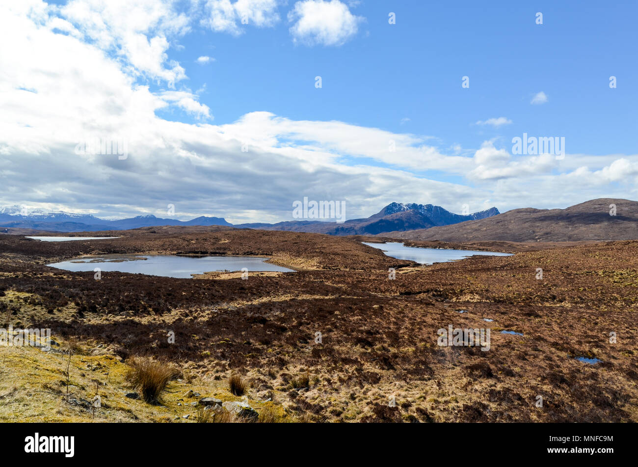 Highland landscape north of Ullapool, in western Ross-shire, Scottish ...