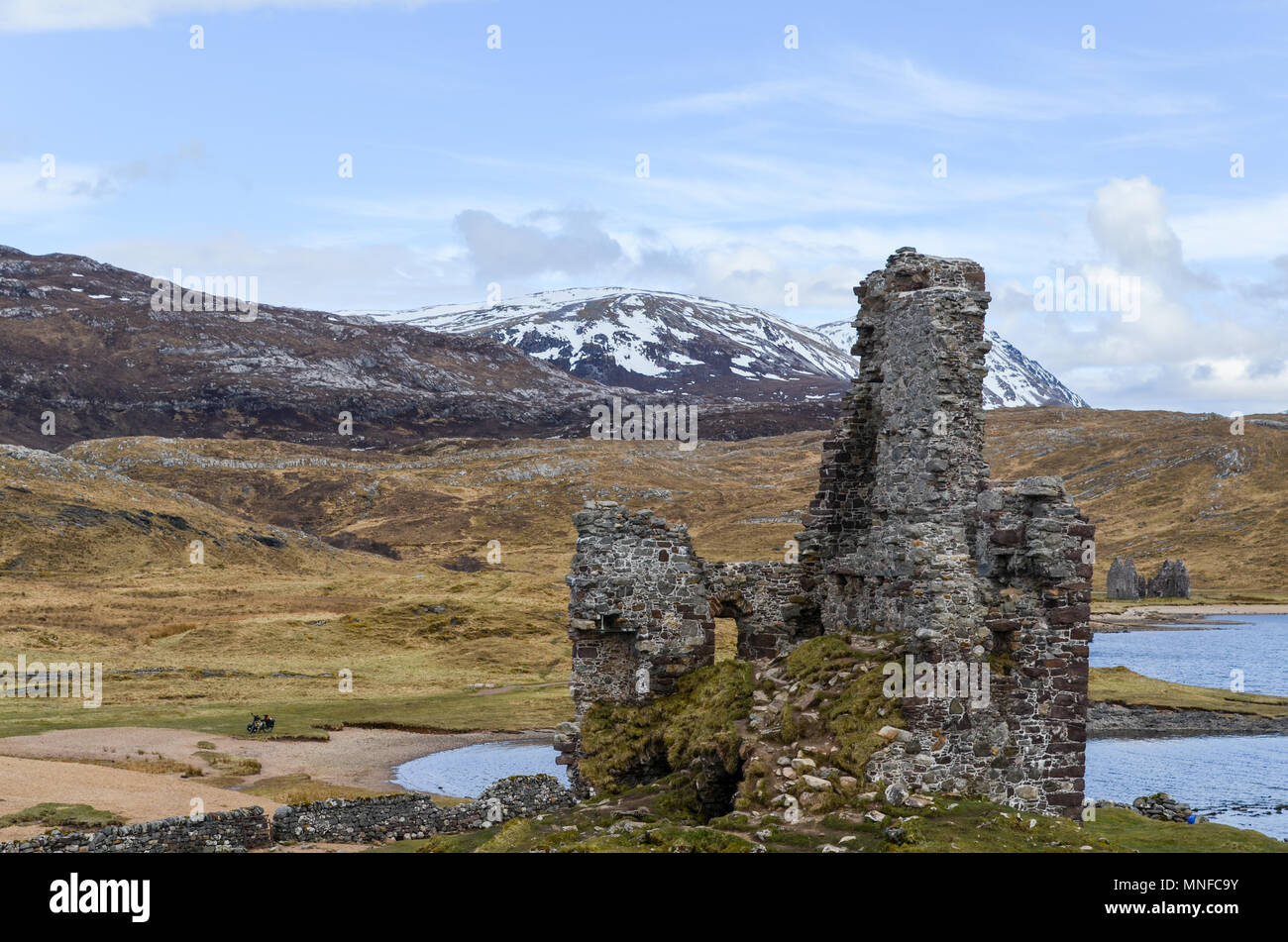 Ardvreck Castle on Lock Assynt, Scotland Stock Photo - Alamy